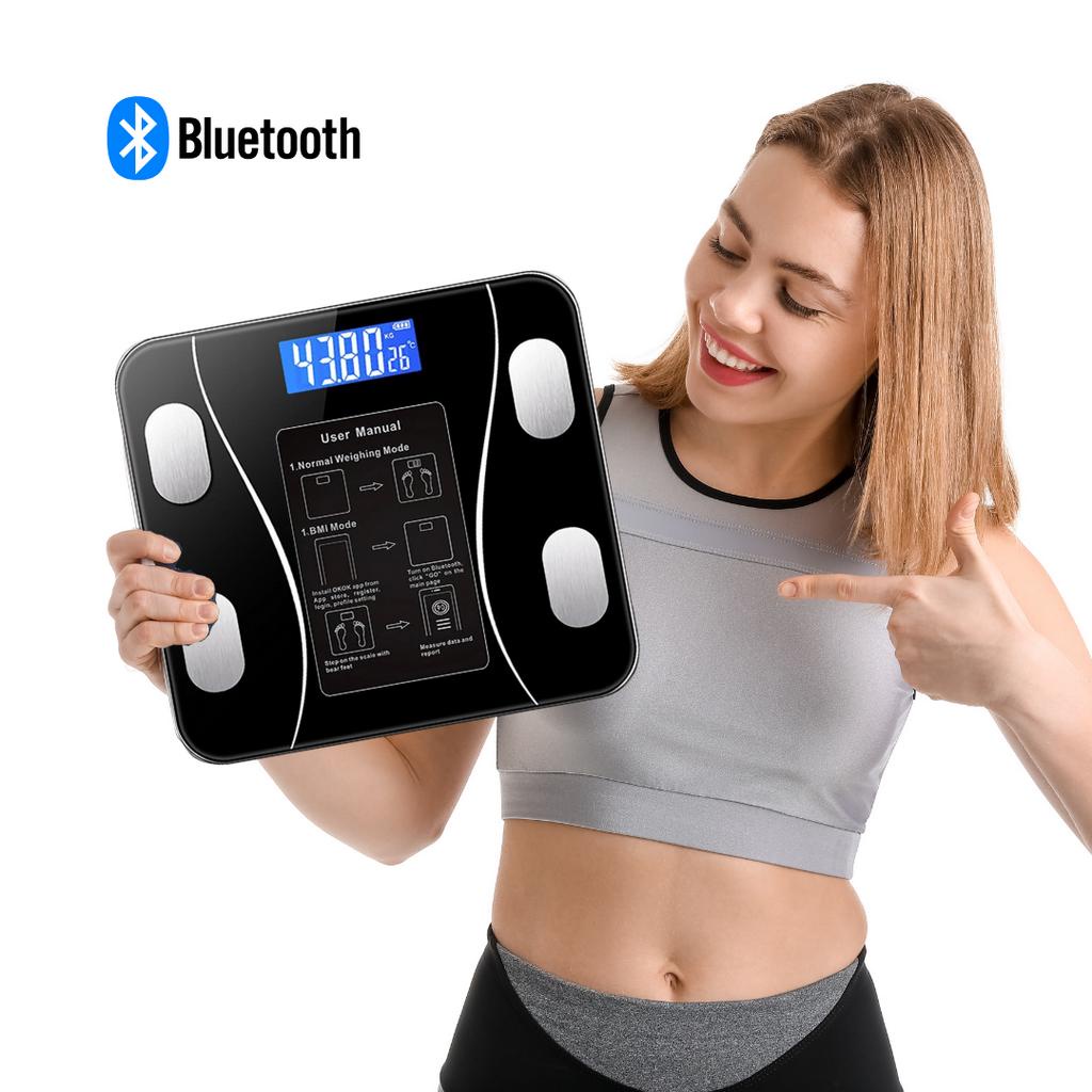 Balança Digital Corporal Bioimpedancia Aplicativo Bluetooth | Shopee Brasil