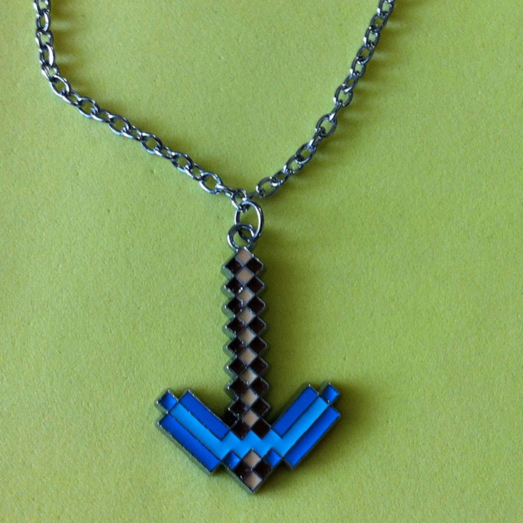 Colar Jogo Minecraft - Picareta Diamante Ferro Ouro Game Corrente ...