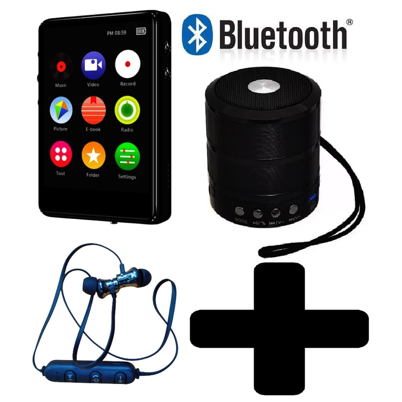 Mp4 Player 16GB Modelo ipod shuffle Com Bluetooth Caixinha de Som ...