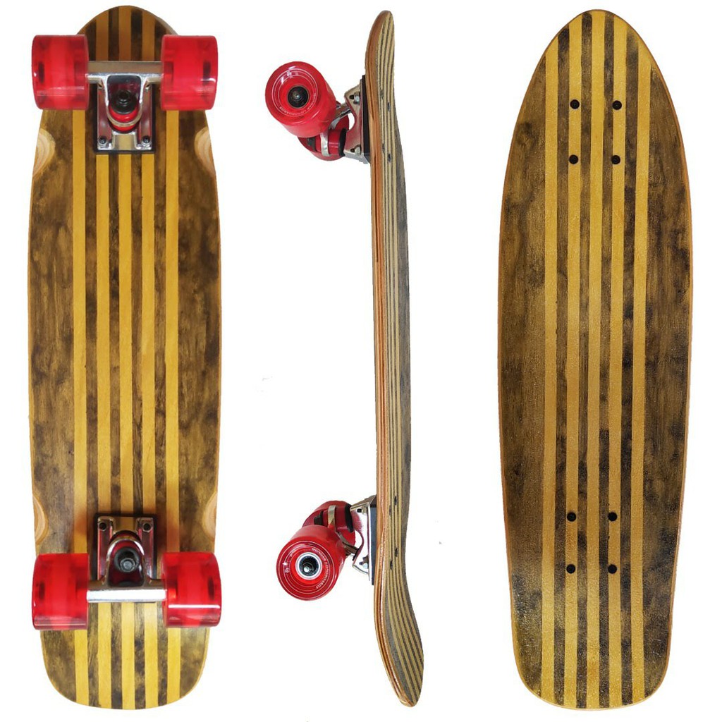 Skate Mini Cruiser Retrô 66cm X 19cm Lixa Transparente Resinada GP ...