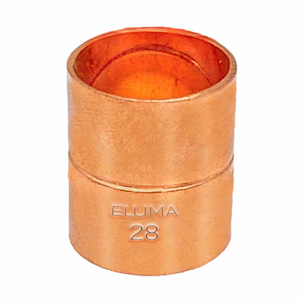 Luva de cobre 28 mm Eluma para Agua e Gas | Shopee Brasil