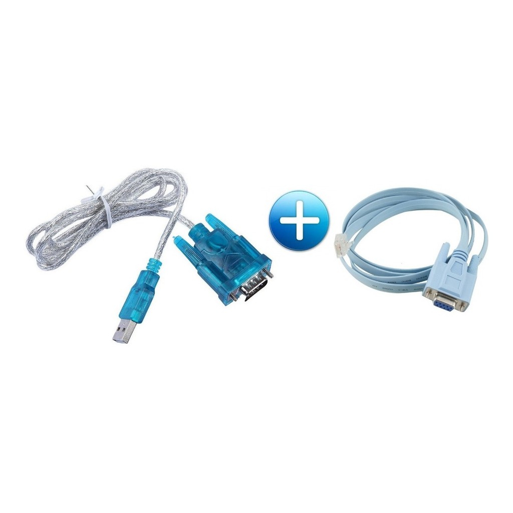 Kit Cabo Console Db9 X Rj45 + Cabo Serial Rs232 Db09 X Usb | Shopee Brasil