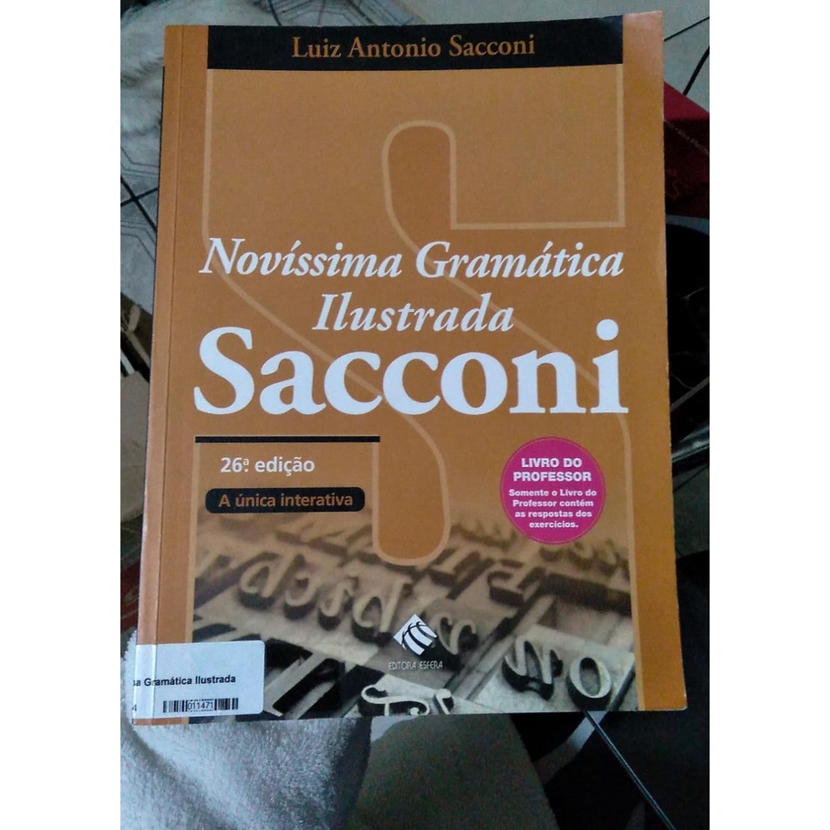novíssima gramatica ilustrada sacconi 26ª edição livro do professor ...