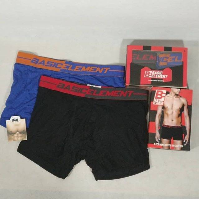 Boxer Element Basic BX02-127 (2 Unidades / Pacote) | Shopee Brasil