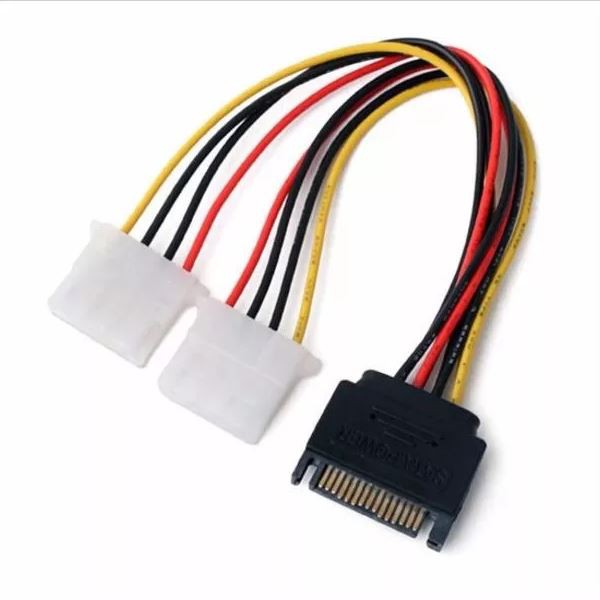 Cabo Y Adaptador 1 Sata Macho Para 2 Ide Molex Femea 004 | Shopee Brasil