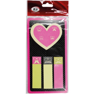 Bloco Para Recado Teens Kit - Notas Adesivas Escolar 7cm x 6cm ...
