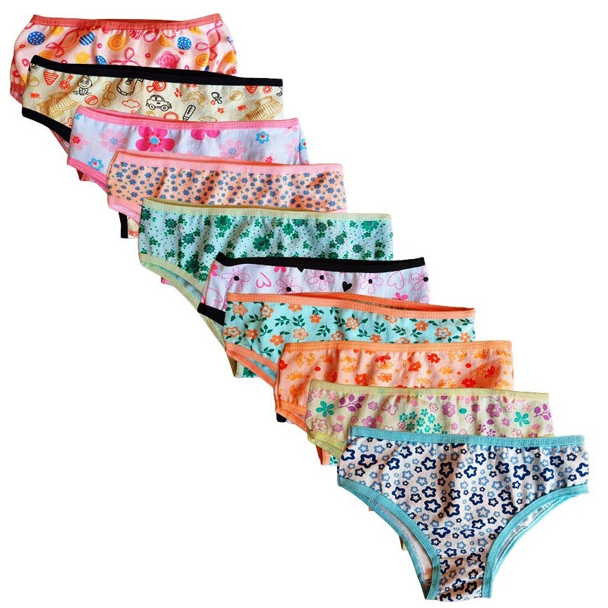 Kit 10 Calcinha - 3 a 12 anos - Moda Juvenil Menina Moça Roupa Intima ...