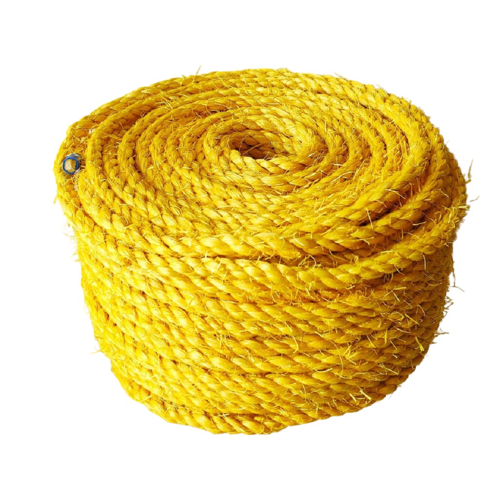 Corda De Sisal Cor Amarela 6,5mm 50 Metros Artesanatos | Shopee Brasil
