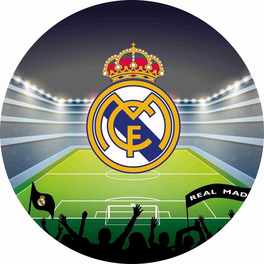 Painel Redondo Tema Real Madrid Para Decoração de Festa Em Tecido ... Painel Redondo Tema Real Madrid Para Decoração de Festa Em Tecido ...