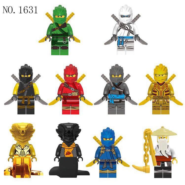 10 Bonecos Lego compatível Ninjas Ninjago blocos de montar | Shopee Brasil