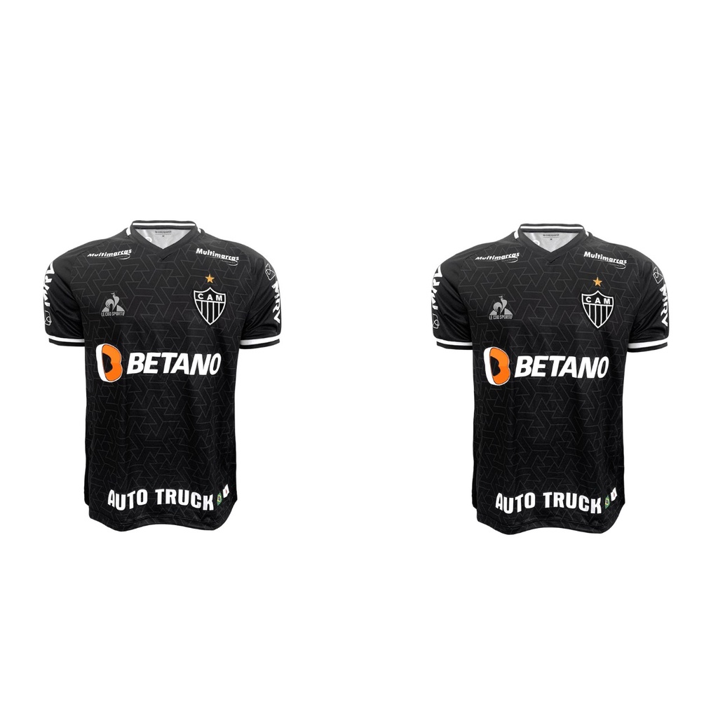 Kit 2 Camisas Preta Nova Atlético Mg Galo BETANO 2021/ 2022 Masculina ...