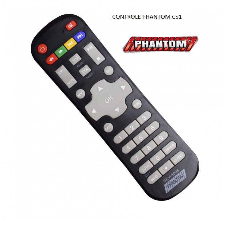 Controle remoto para receptor phantom cs1 hd | Shopee Brasil