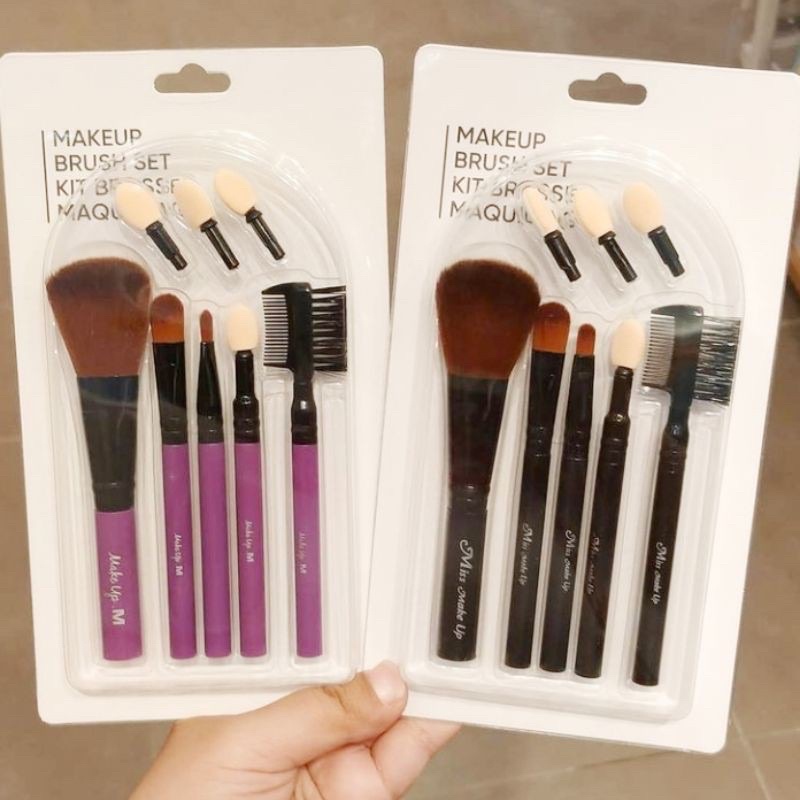MINISO Kit 5 Peças Pincéis De Maquiagem Luxo | Shopee Brasil