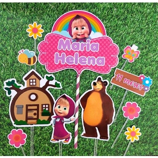 Topo Topper de Bolo Marcha e o Urso | Shopee Brasil