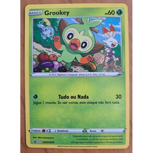 Card Pokémon Grookey Foil Promo original e nova | Shopee Brasil
