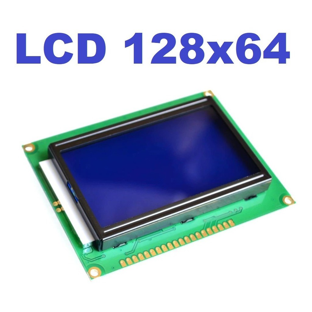 Display Lcd Gráfico 128x64 Com Backlight Azul | Shopee Brasil