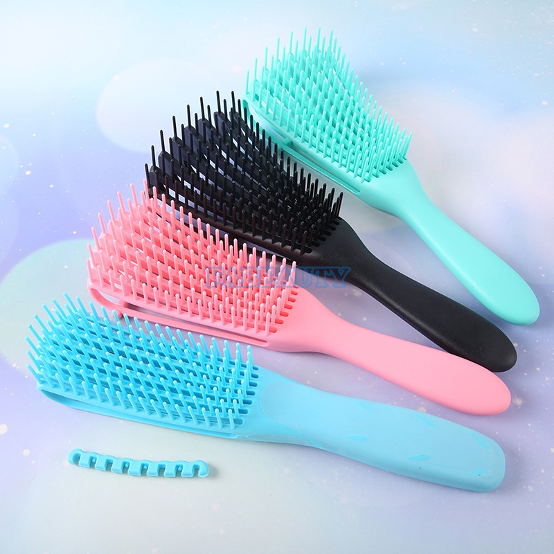 Escova Polvo Desembaraçante 8 cerdas ajustáveis ( cabelo liso, cacheado ...
