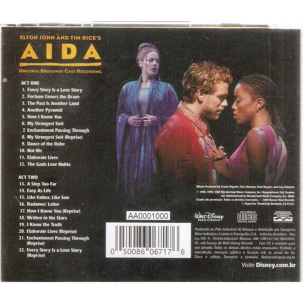 CD - Aida Original Broadway Cast | Shopee Brasil