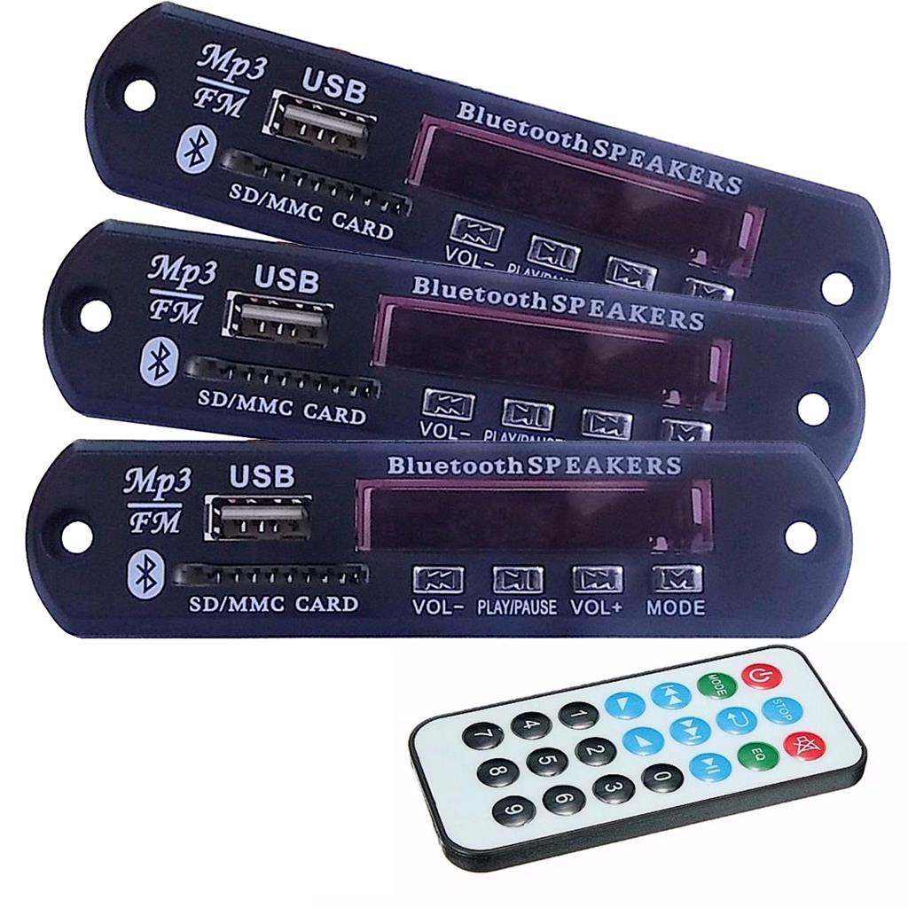 Kit 3 Placa P/ Amplificador - Modulo Usb Mp3 Bluetooth Pasta Pronta ...