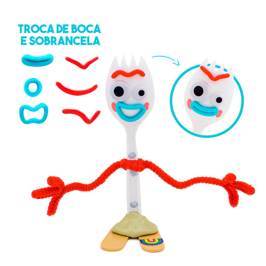 Boneco Forky Toy Story 4 Garfinho Com Rosto Customizável 17cm | Shopee Brasil