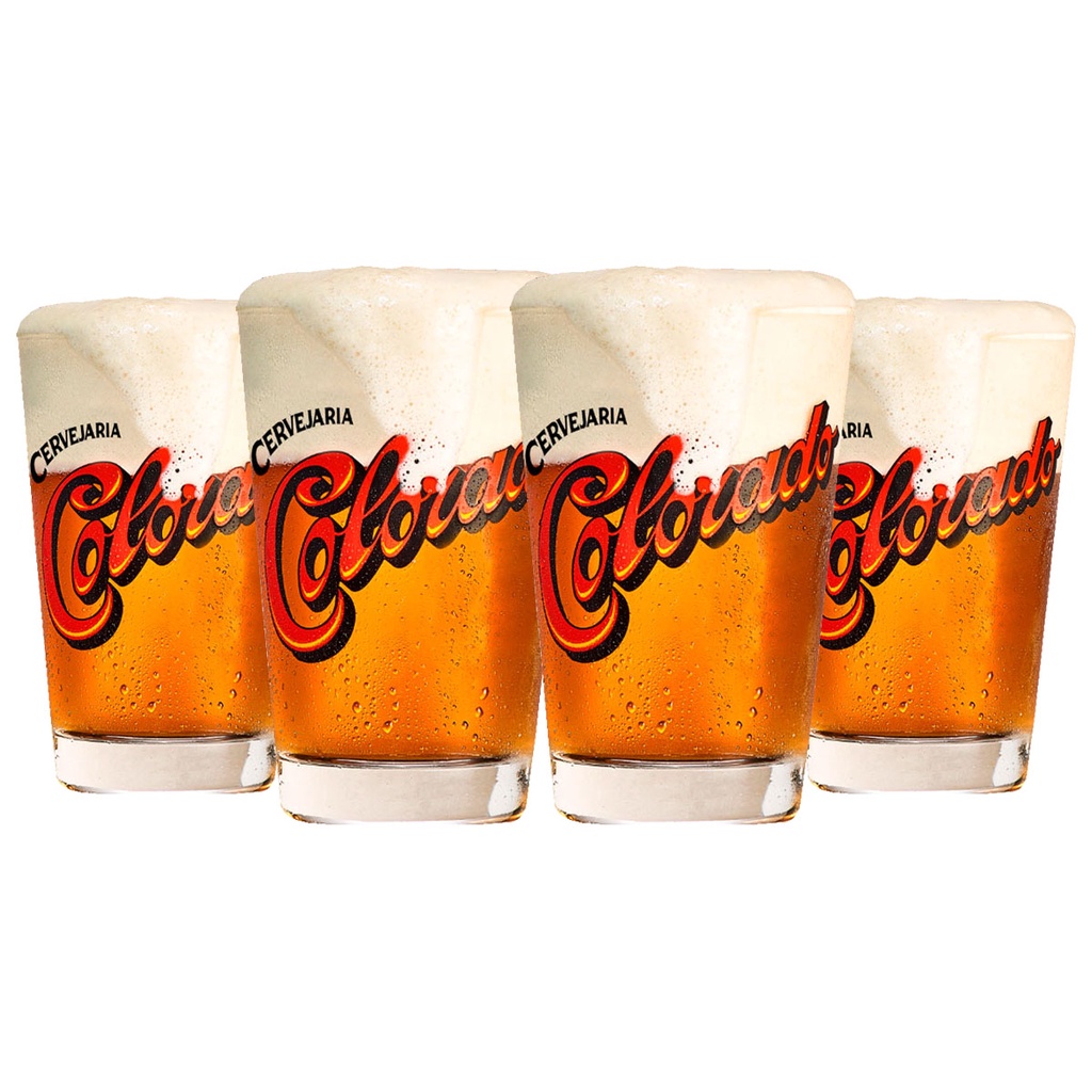 4 Copos Cerveja E Chopp Colorado - 350ml - Oficial Ambev | Shopee Brasil