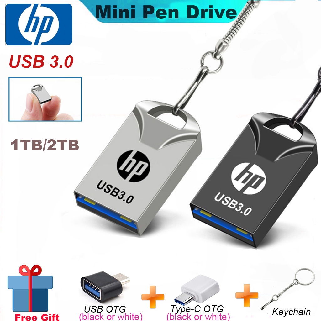 HP MINi Mental Pen Drive 1 TB/2TB USB Flash De Alta Velocidade Memory ...