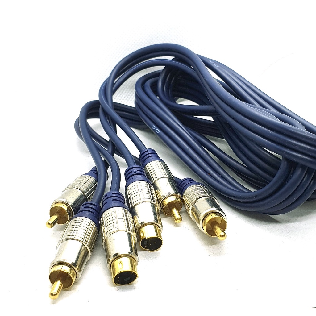 Cabo Mini DIN SVHS + 2 RCA X 1 SVHS + 2 RCA Profissional | Shopee Brasil
