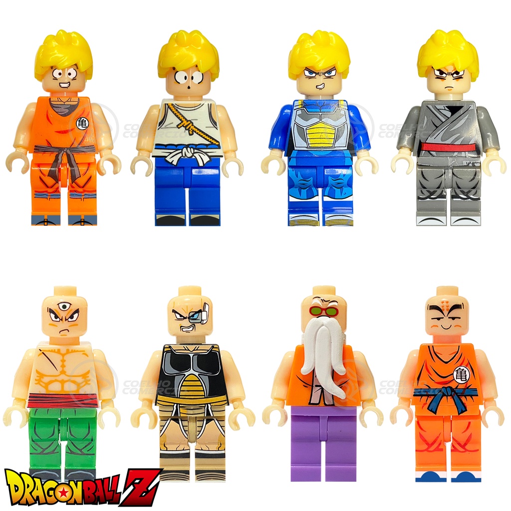 Kit 8 Bonecos Dragon Ball Z Bloco de Montar Compatível Com Lego Super ...