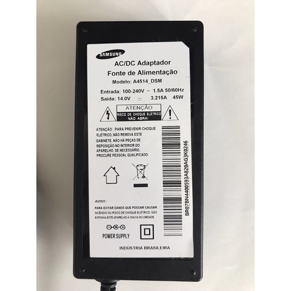 Fonte P/ Monitor Samsung ORIGINAL 14v 3.215a A4514-dsm 45w | Shopee Brasil