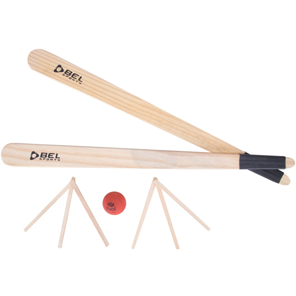 Kit Jogo Tacos De Bets Em Madeira + Bolas + Bolsa | Shopee Brasil