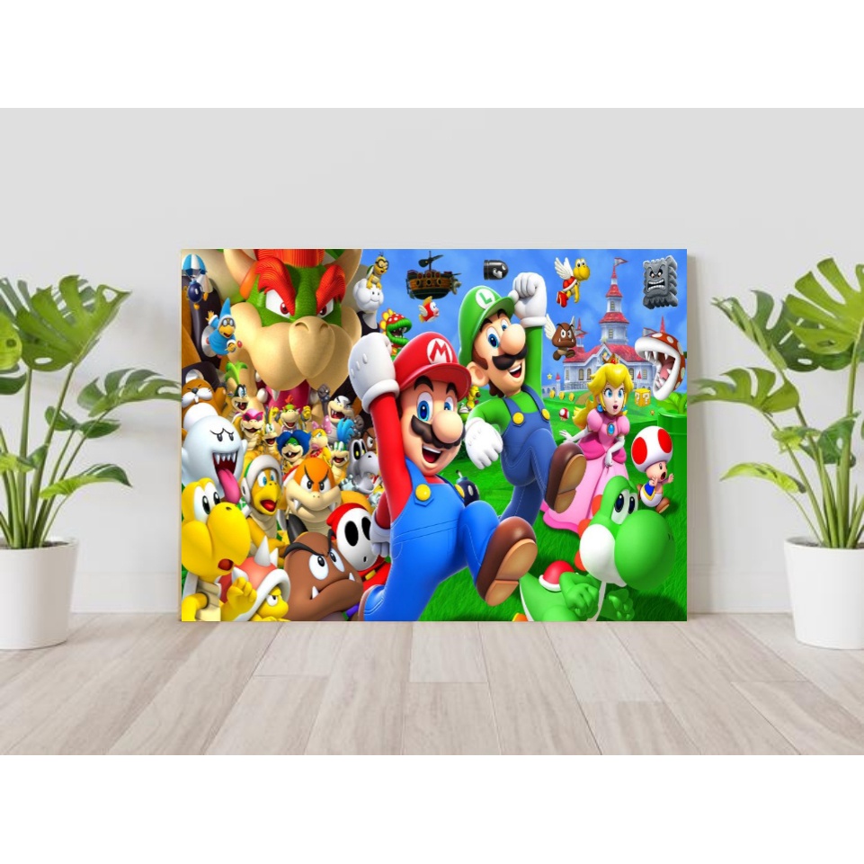 Placa decorativa quadro Super Mario Bros / video game / jogos / gamers ...