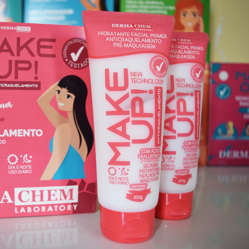 Hidratante Facial Primer Anti-craquelamento pré maquiagem Dermachem 100g | Shopee Brasil