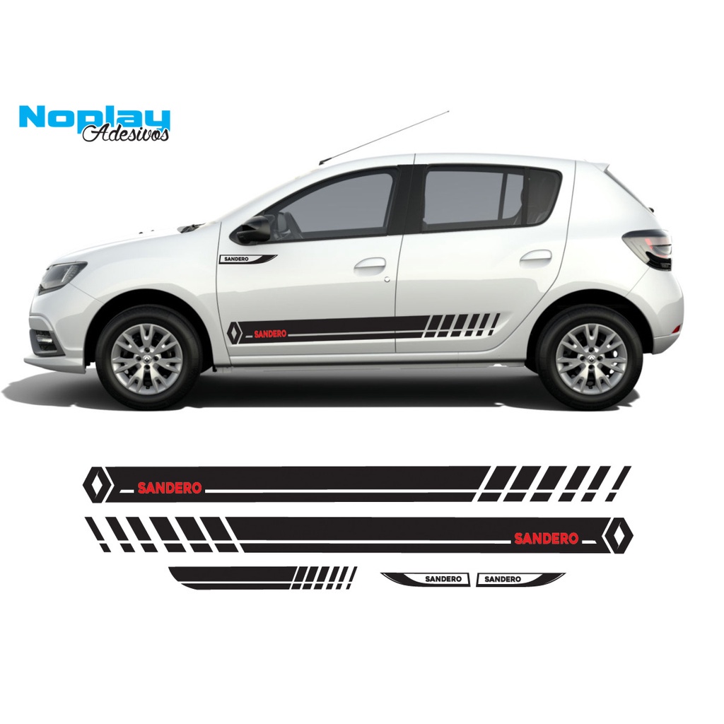Adesivos Faixas Renault Sandero Zen Iconic Dynamique Intense Portas ...