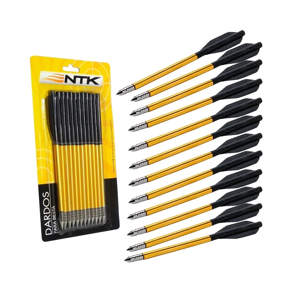 Kit 12 Dardos Flechas Para Besta Balestra Cross Bow Ntk 16cm | Shopee ...