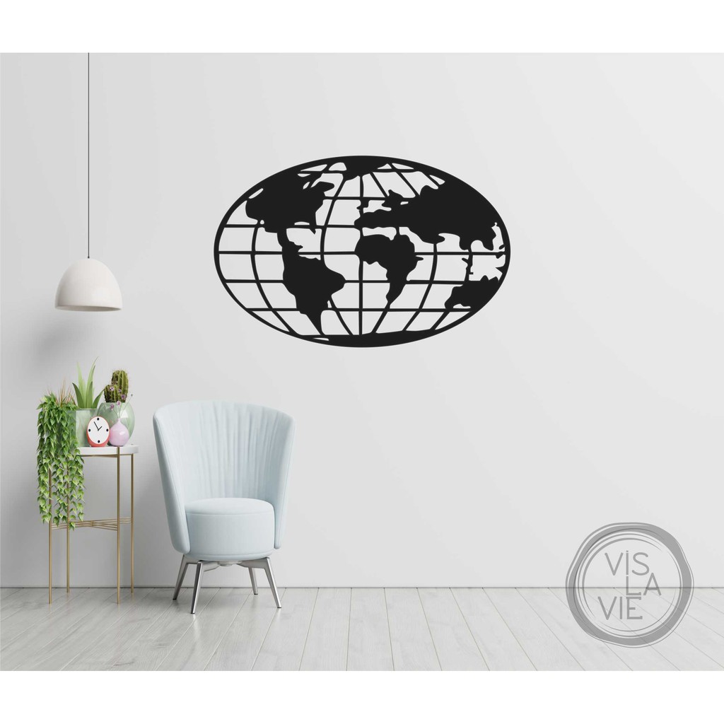Quadro Aplique MDF Mapa Mundi | Shopee Brasil