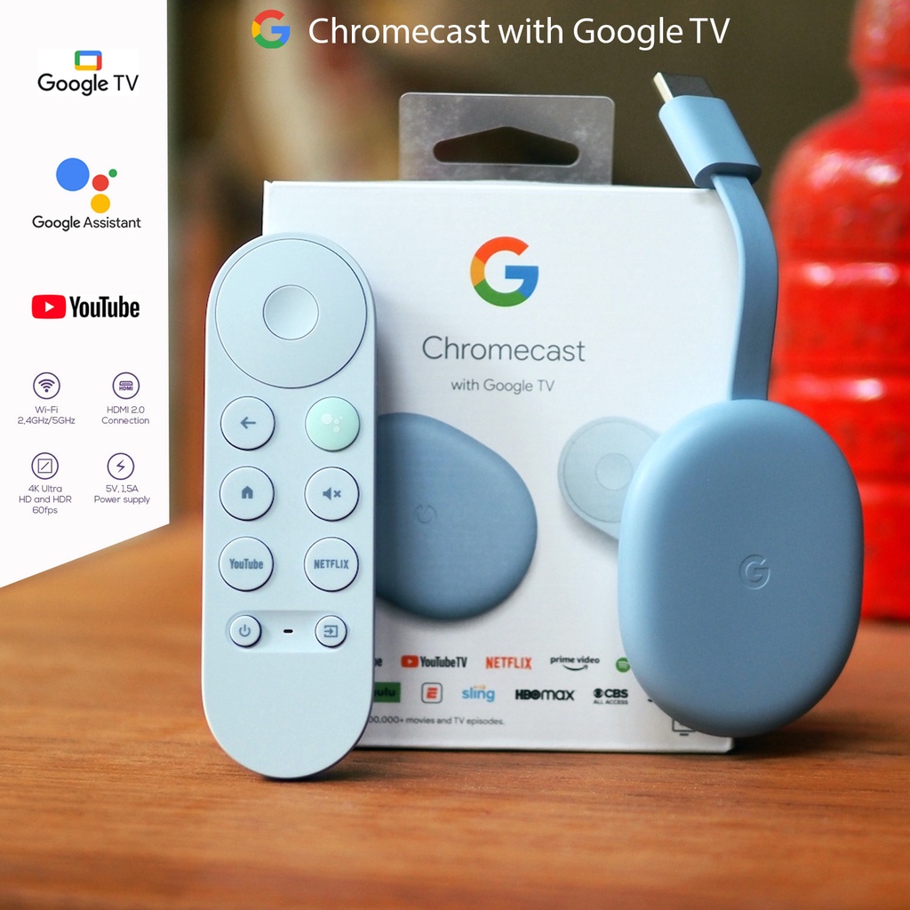 Chromecast 4 com Google TV 4K com Controle Remoto HDMI Wi-Fi - Branco | Shopee Brasil