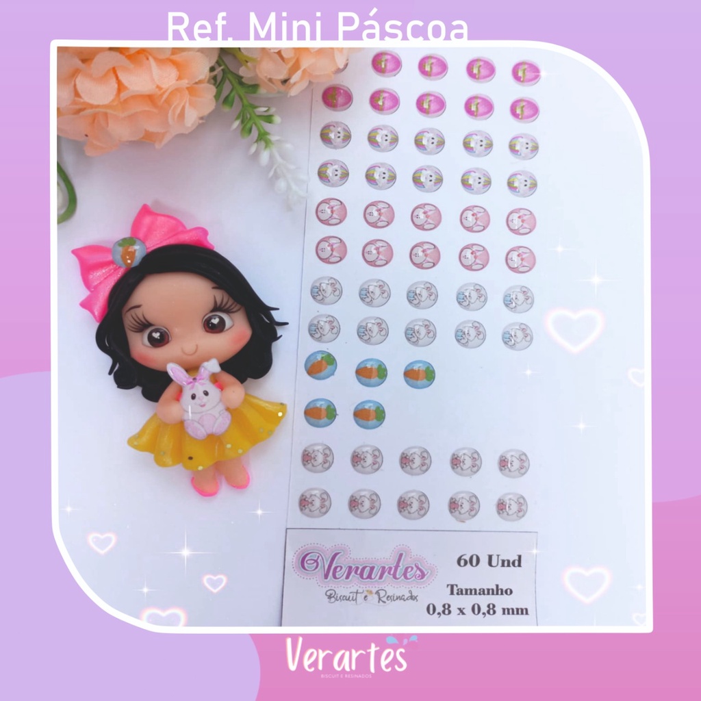Adesivos Resinados Ref.: Mini Páscoa | Shopee Brasil
