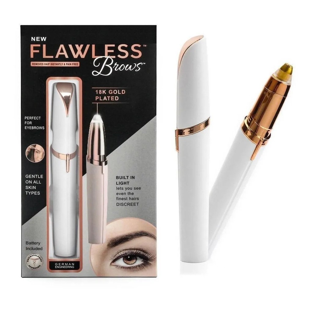 Depilador Caneta Indolor Sobrancelha Instantâneo Bivolt Recarregável Usb Com Luz Led | Shopee Brasil