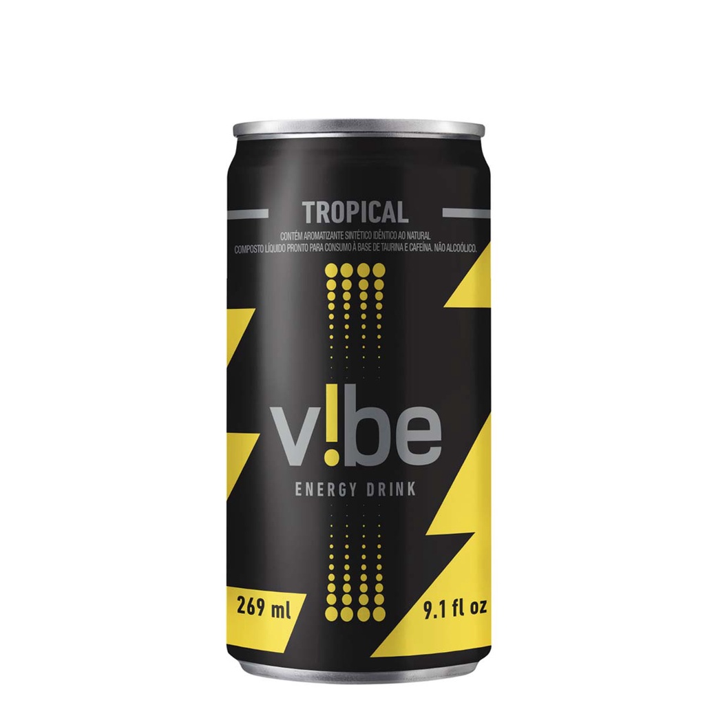 Energético Vibe Energy Drink Tropical 269ml | Shopee Brasil