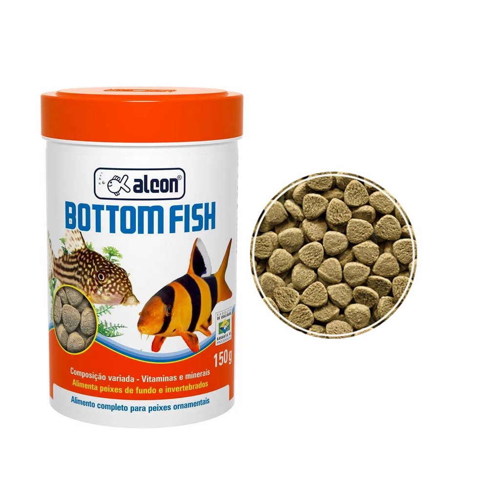 Ração Alcon Bottom Fish para Peixes 150g | Shopee Brasil