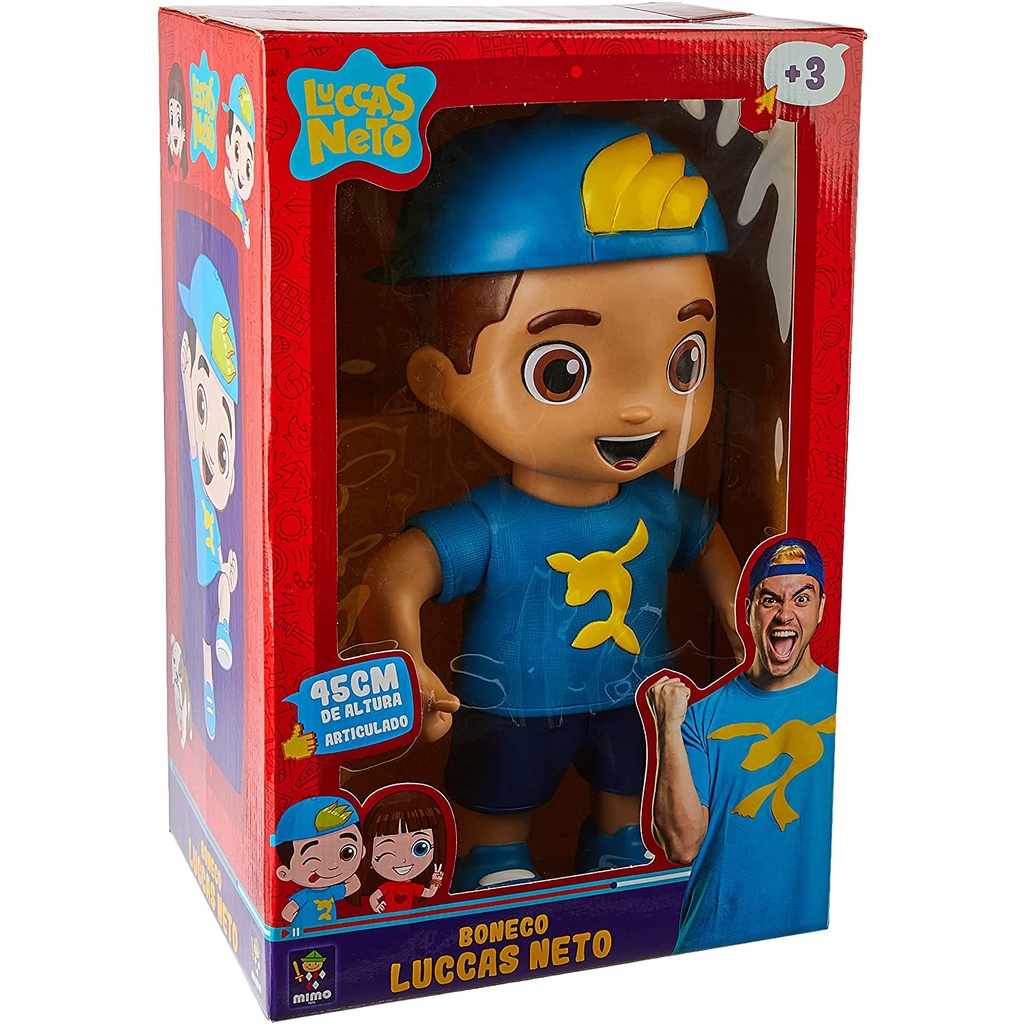 BONECO extra grande ORIGINAL Lucas neto extra grande 45 cm | Shopee Brasil