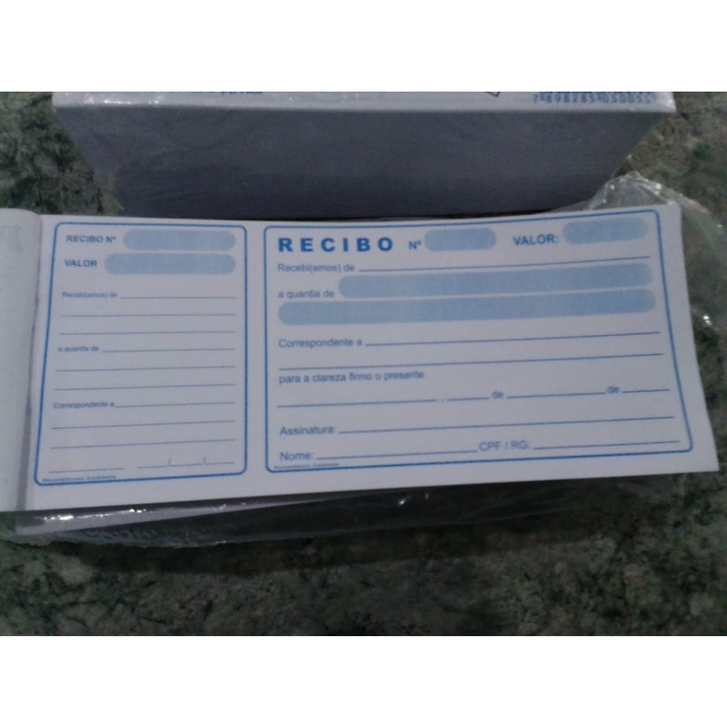Blocos Recibo Comercial Com Canhoto 50 Folhas Panamericana - Pronta Entrega | Shopee Brasil