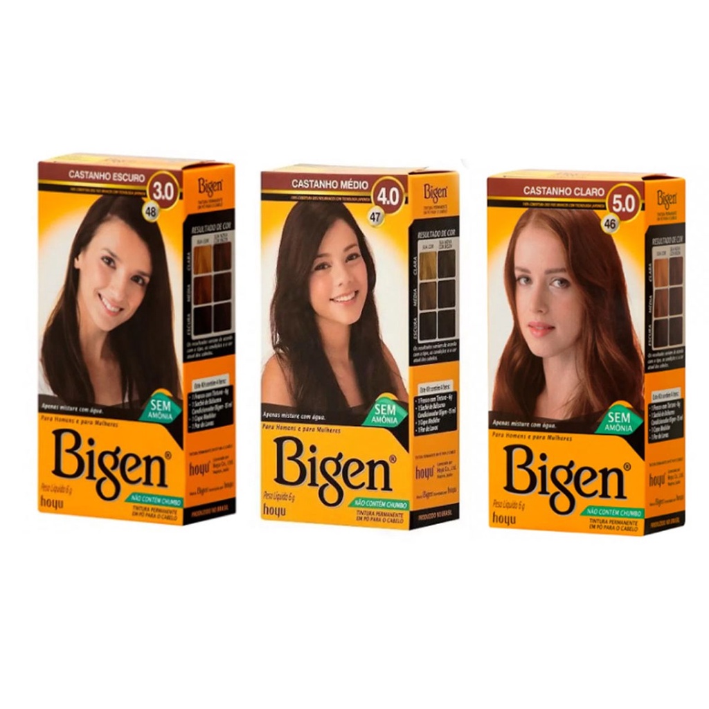 Tintura Para Cabelo Bigen Sem Amônia 6g | Shopee Brasil