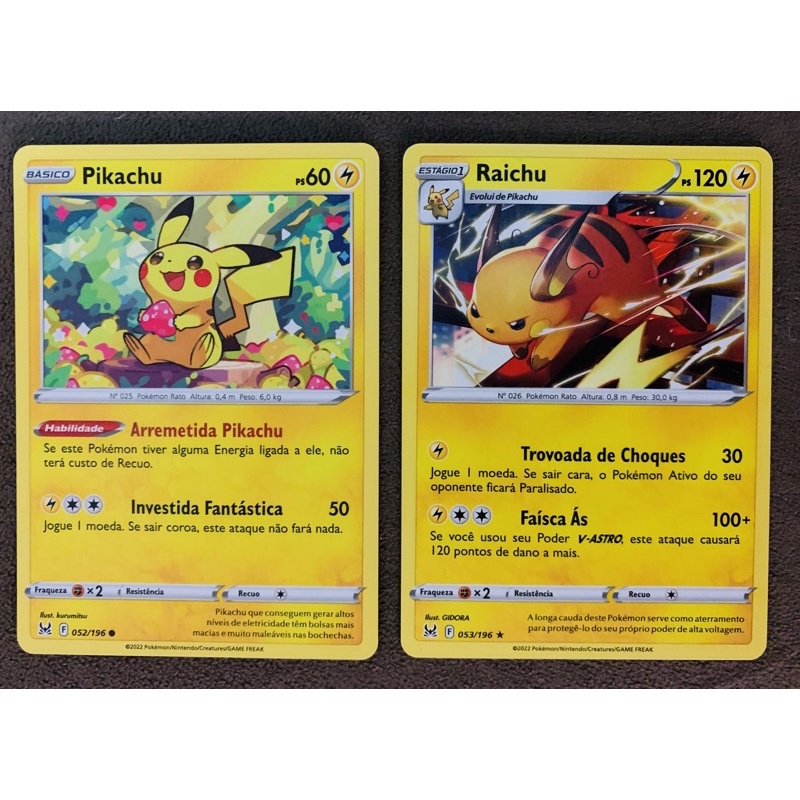 Cartas Pokemon Raichu E Pikachu RAICHU 132/091 • Rara Shiny
