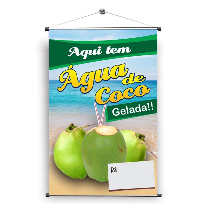 Banner Água de coco (35cmx50cm) | Shopee Brasil