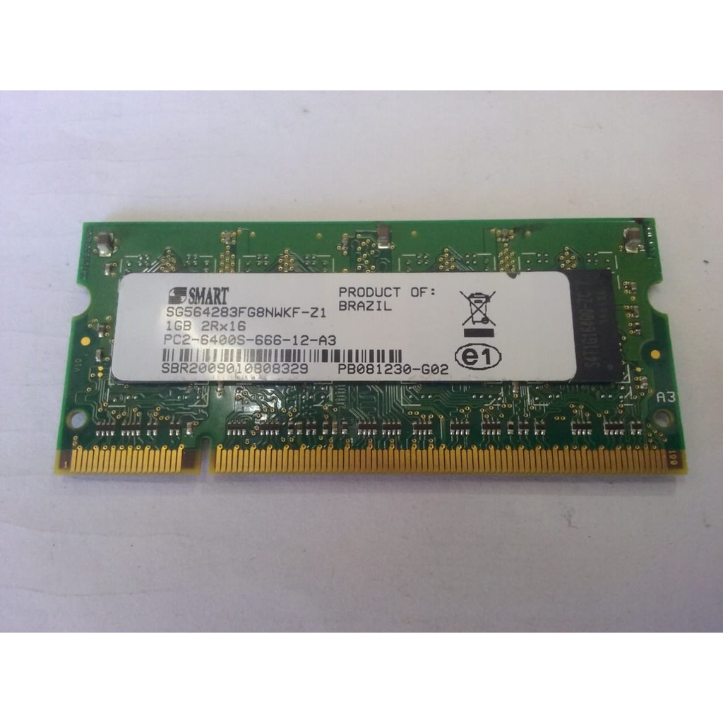 MEMORIA RAM NOTEBOOK DDR2 1GB MARCAS VARIADAS | Shopee Brasil