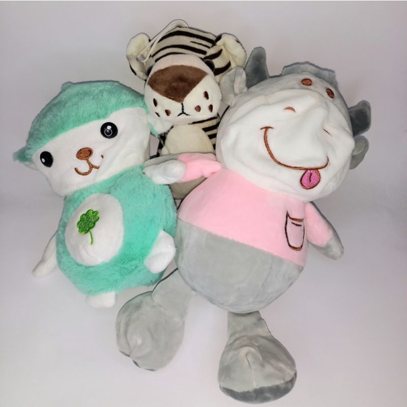 Kit De Pelúcia Vaca Zebra e Cordeiro 3 Pelúcias De Animais | Shopee Brasil