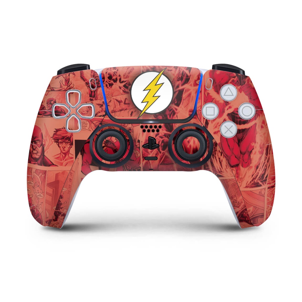 Skin PS5 Controle Playstation 5 Adesivo - The Flash Comics | Shopee Brasil