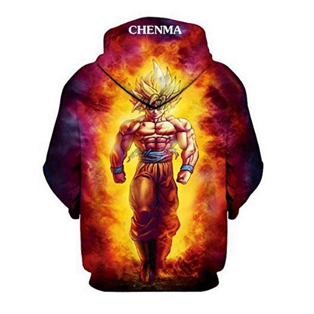 2022 Goku 3D Moletom Com Capuz Anime Unissex Estampa 3D Moda Streetwear ...