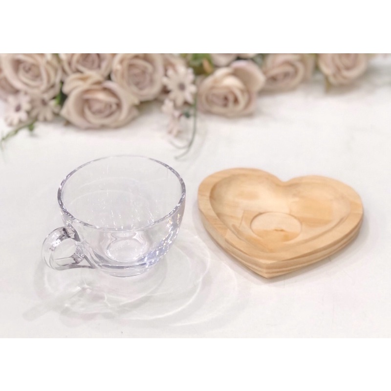 Xícara C/Pires de Madeira (Unitário) | Shopee Brasil